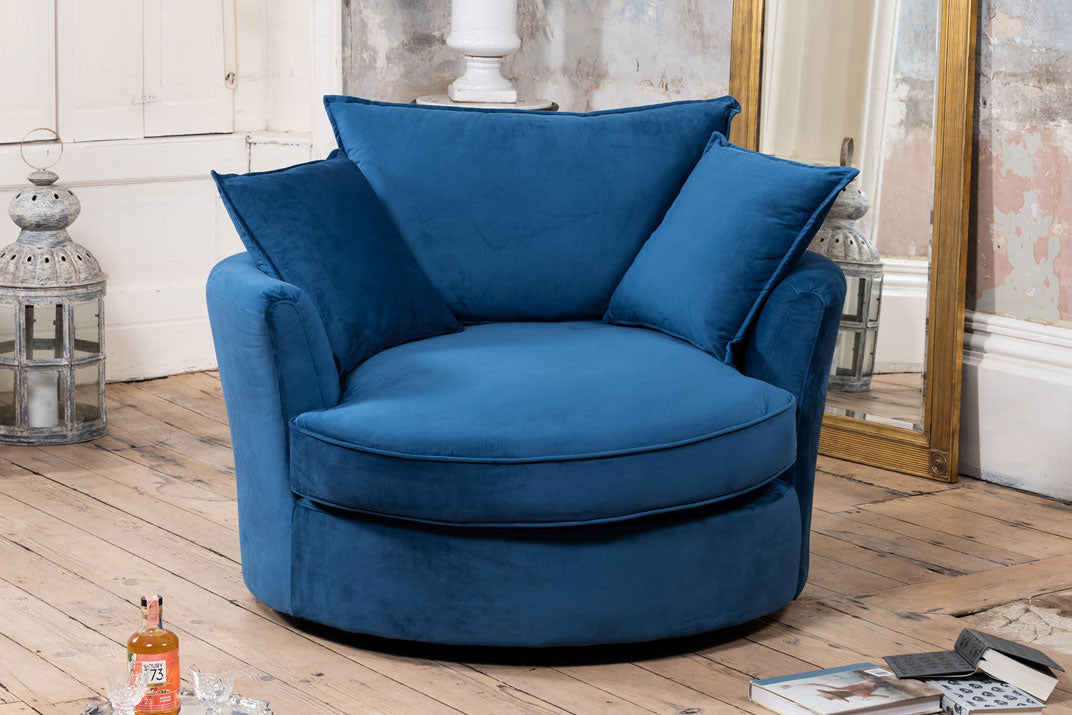Juno velvet cuddle chair – Next Day Sofas